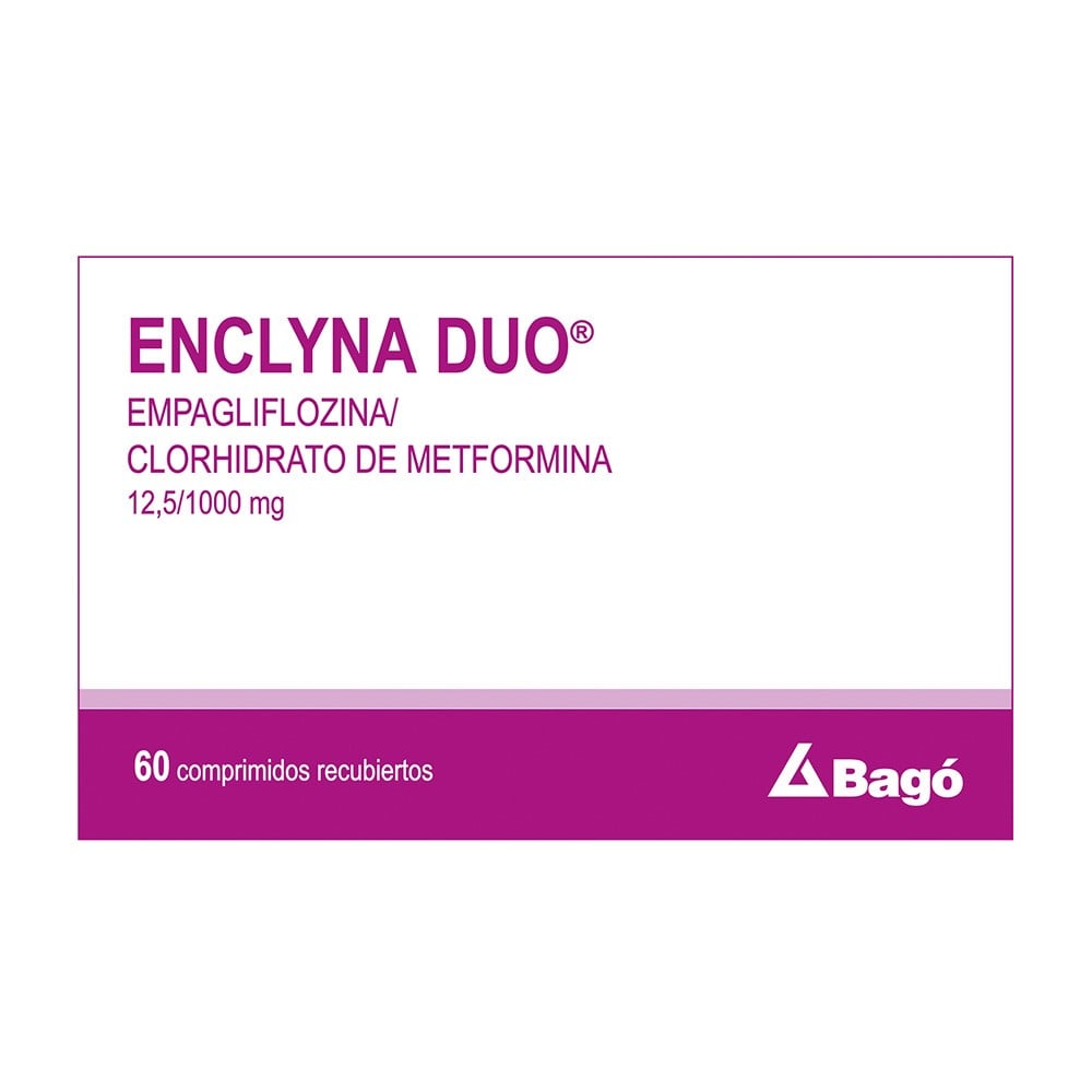 Enclyna Duo Empagliflozina 12,5 mg / Metformina Clorhidrato 1000 mg 60 Comprimidos | Cruz Verde